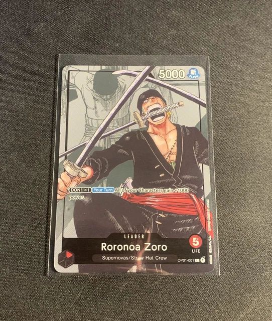 ONE PIECE CARD Game Roronoa Zoro OP01-001 25th Anniversary Premium ...