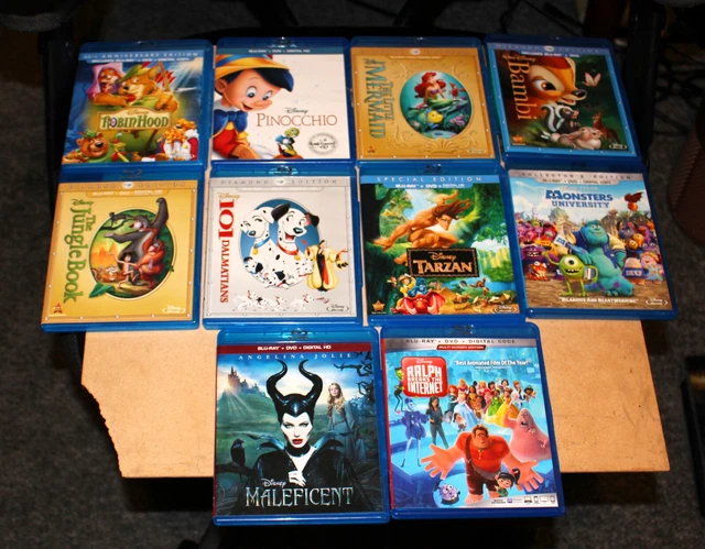 LARGE DISNEY BLU-RAY Only Lot Of 12. Blu-Ray Only. These Are Missing ...