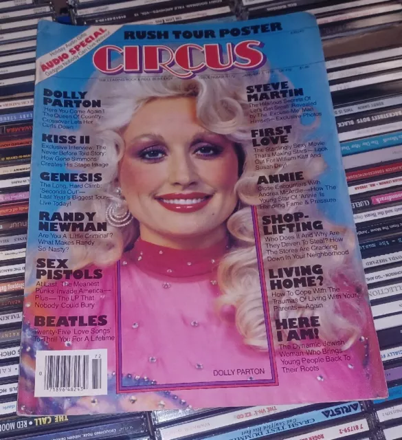 Circus Magazine Dolly Parton Kiss Sex Pistols Affiche Rush Beatles Janvier 1978 Eur 973