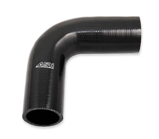 90 DEGREE SILICONE Hose Elbow Bend 2xClamps Rubber/Coolant/Radiator ...