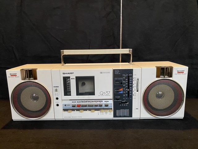 BOOMBOX SHARP QT 37 E CASSETTA STEREO Registratore Radio Vintage Da ...