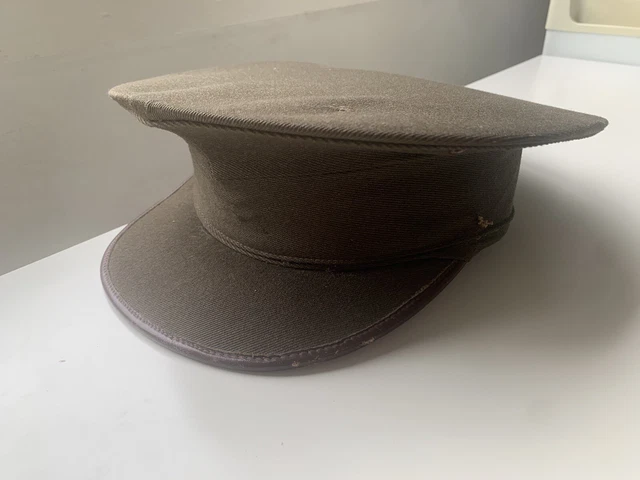 VERY RARE WW2 Australian Army Soldier Driver Peaked Visor Service Cap ...