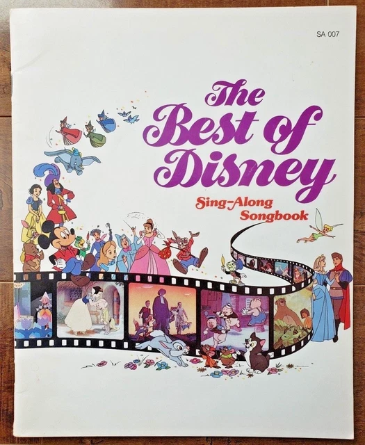 THE BEST OF Disney Sing-Along Song & Sheet Music Book Paperback, 1988 ...