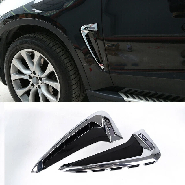 CHROME SIDE BODY Marker Fender Air Flow Wing Vent Trim For BMW F15 X5 ...