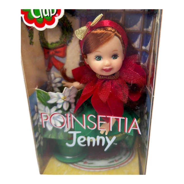2001 BARBIE KELLY Club Poinsettia Jenny Doll Christmas Ornament ...