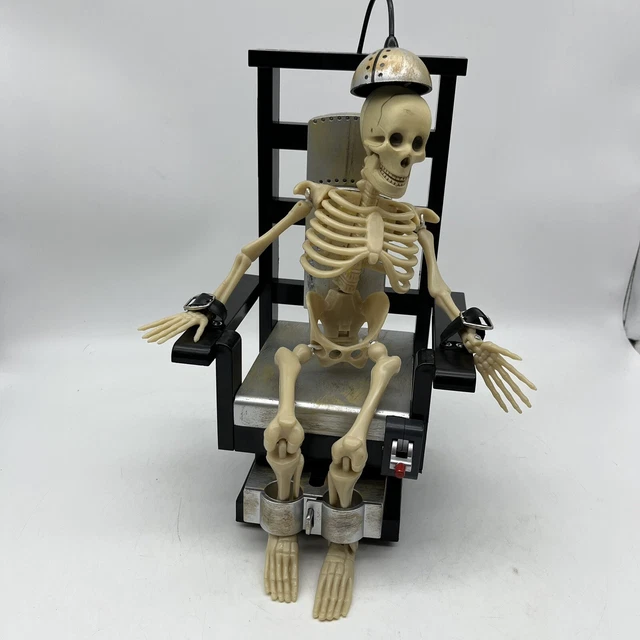 GEMMY JOLTIN JACK Animated Skeleton In Electric Chair Halloween ...