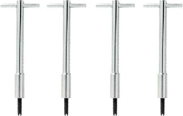 VALVE COVER T-BAR Wing Nut and Stud Set; Chrome; 1/4"-20 Thread; 4 ...