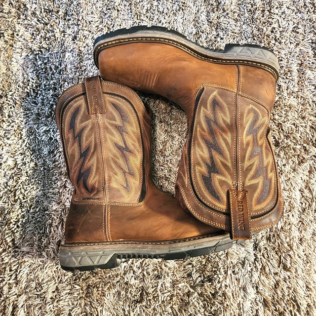 RED WING NUBUCK Rio Flex Leather Western Steel Toe Waterproof Work ...