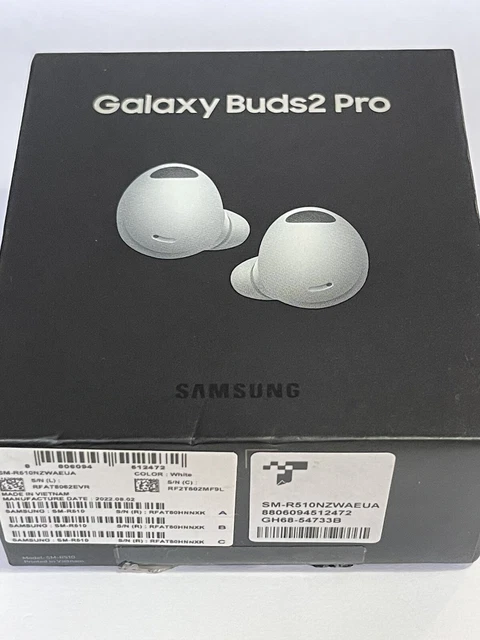 OFFICIAL SAMSUNG GALAXY Buds2 Pro White-Wireless Earphones (SM-R510NZW ...