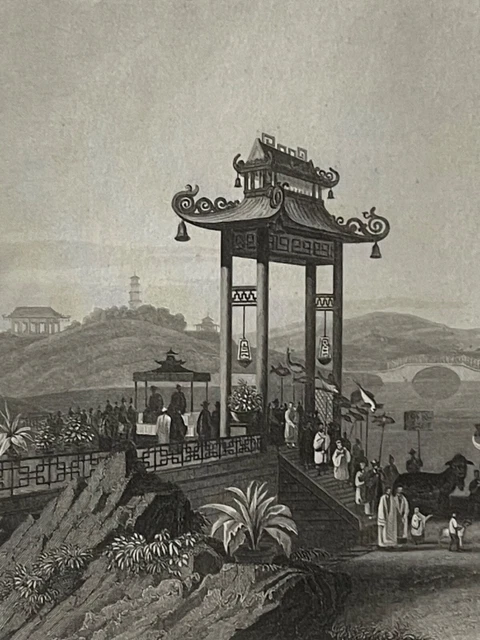 CHINA NANKING JIANGSU Die Gärten Des Kaisers Gravur Um 1838 Kaiser ...