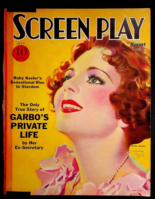 HENRY CLIVE COVER ONLY Screen Play Magazine August 1933 Ruby Keeler £7. ...