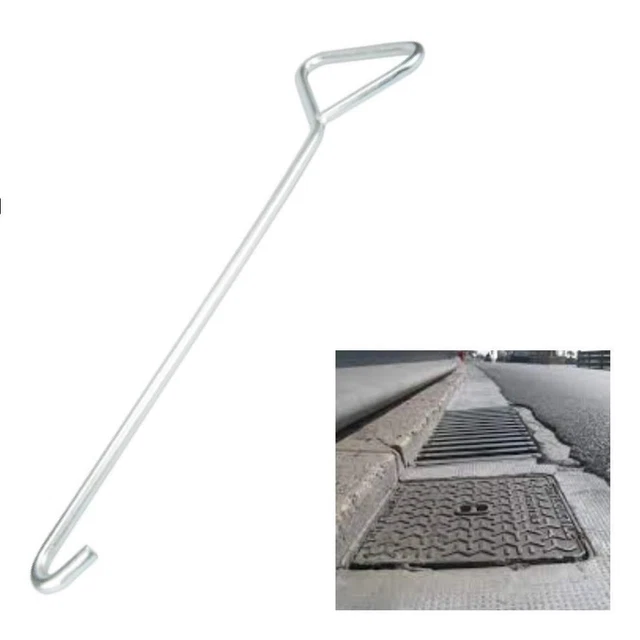 LONG INSPECTION KEY For Lifting Heavy Manhole Drain Covers Grid Hook ...
