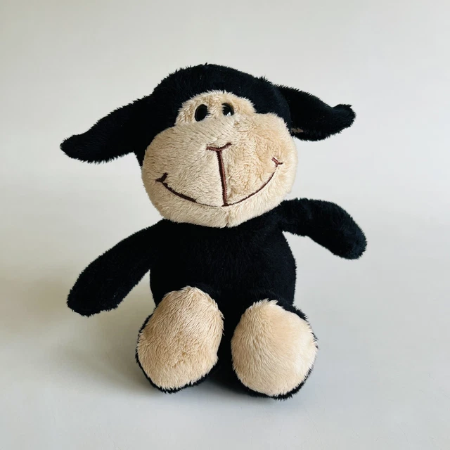 KINDER SOFT TOY Cuddly Plush Black Lamb Sheep Farm Animal Plushie 10” £ ...