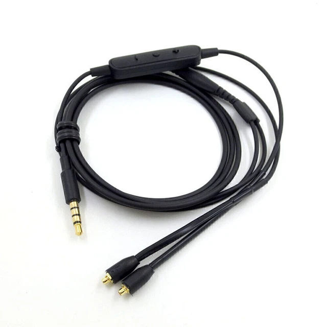 CABLE WITH REMOTE&MIC For iphone to SHURE SE535 SE215 MMCX Earphone $21 ...