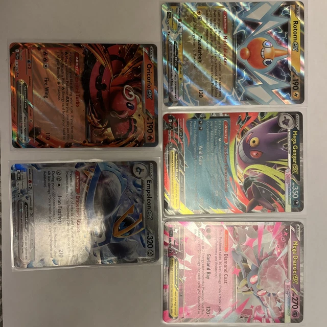 POKÉMON PHANTASMAL FLAMES 5x EX Oricoro-Rotom-Mega Gengar-Empoleon-Mega ...