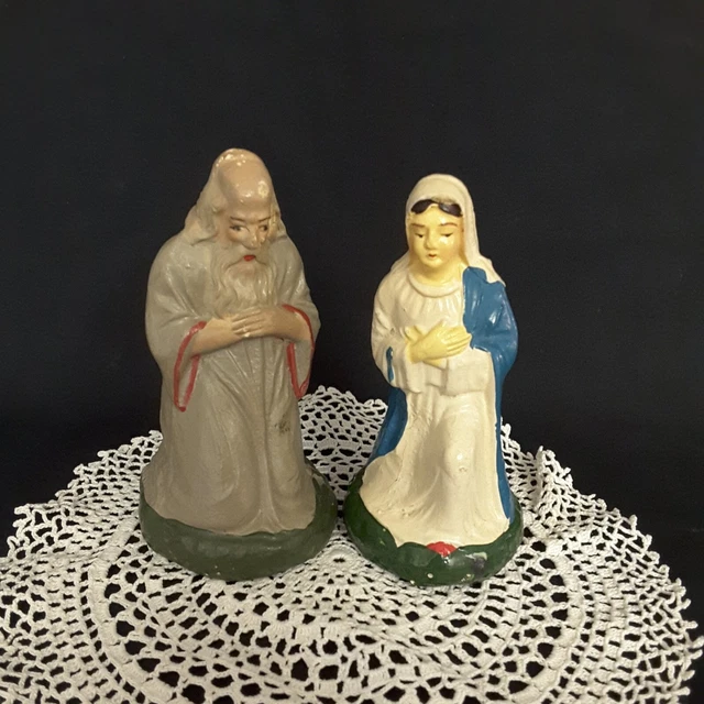 VINTAGE NATIVITY MOTHER Mary And Joseph (?) Made In Japan £13.13 ...