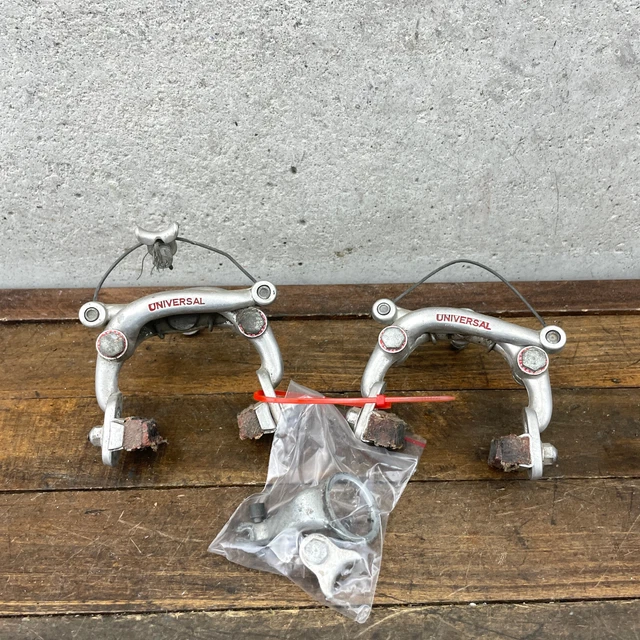VINTAGE UNIVERSAL BRAKE Caliper Set Center Pull 1970s Race Italy Alloy ...