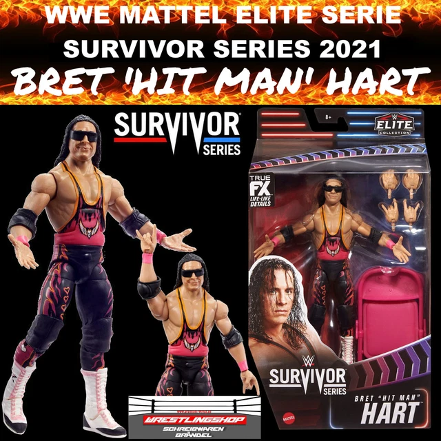 WWE MATTEL ELITE Survivor Serie 2021 Bret Hart Wrestling Figur Raw ...