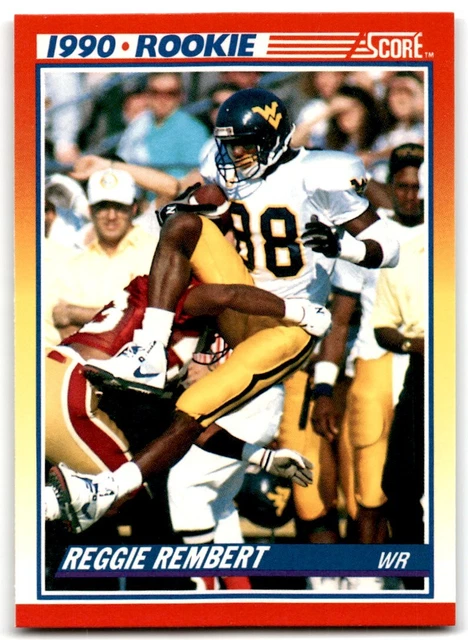 1990 SCORE REGGIE Rembert recrue West Virginia Mountaineers #297 EUR 3 ...