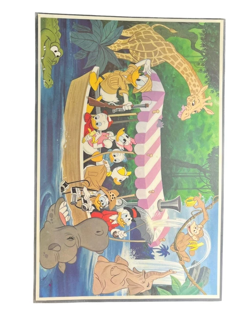 VINTAGE DISNEY WALL Map Walt Disneyland Poster Guide Original Art ...