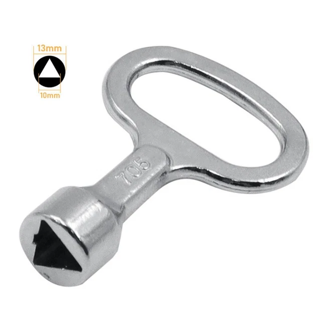 KEY UNLOCKING TOOL Valve key Elevator Door Lock wrench Plumber Triangle ...