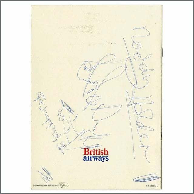 SLADE 1980S AUTOGRAPHED British Airways Club Class Menu (UK) £165.00 ...