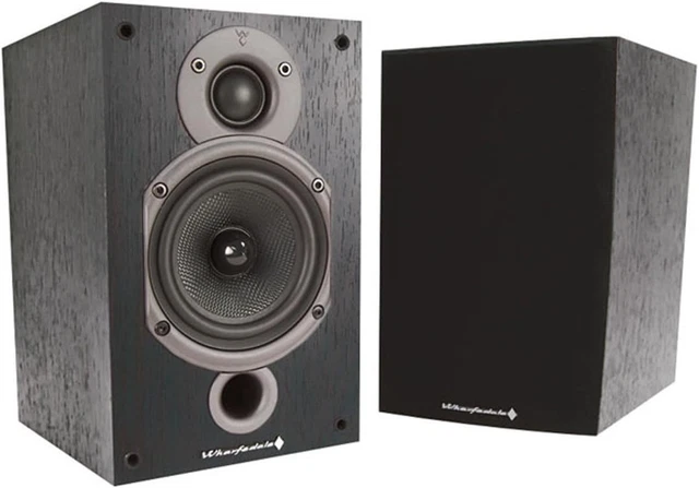 BOOKSHELF SPEAKERS HIFI Stereo Compact Powerful Audio Pair Black Finish ...