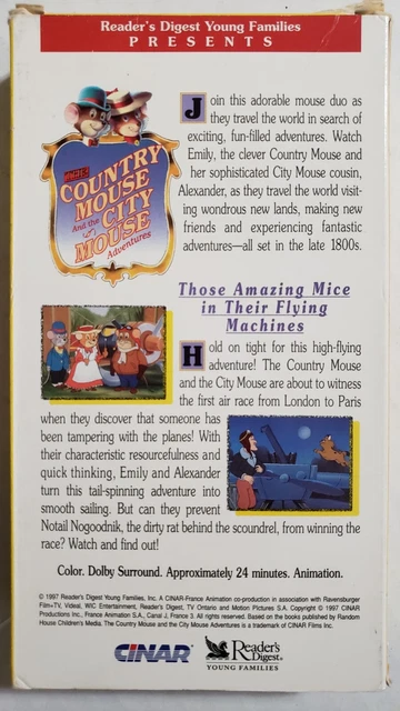 THE COUNTRY MOUSE And the City Mouse Adventures Those Amazing Mice VHS ...