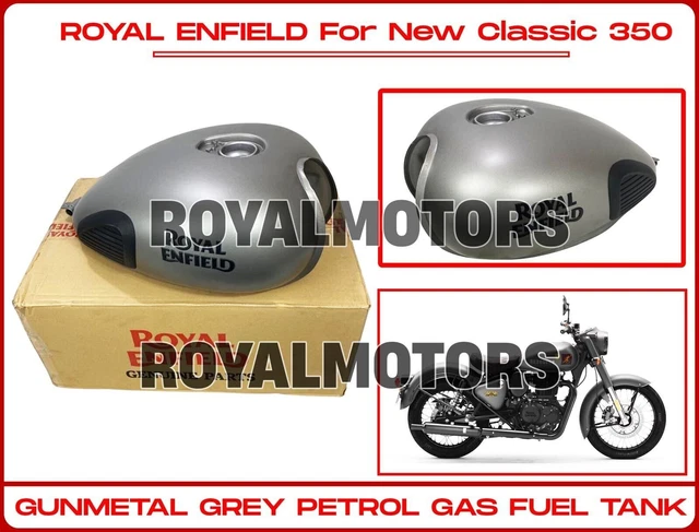 ROYAL ENFIELD &GUNMETAL GREY PETROL GAS FUEL TANK" For New Classic 350 ...