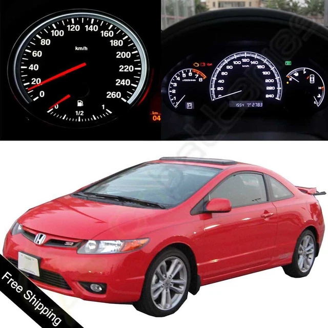 WHITE PACKAGE SET Instrument Cluster Cluster LED Lights For 02-05 Honda ...