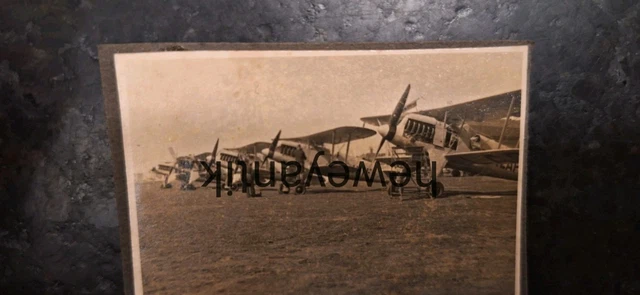 LUFTWAFFE FLUGZEUGE AUF Feld- Flugplatz WW German Air Force Flugzeug ...