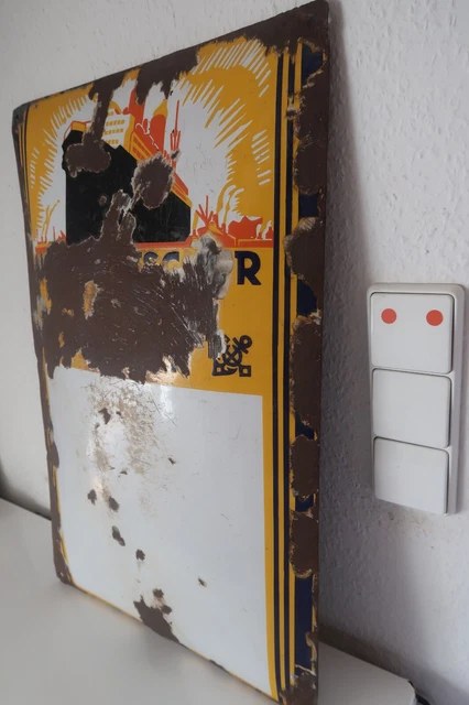 ORIGINAL ANTIKES NORDDEUTSCHER Lloyd Emailschild ca. 1920,20er Jahre ...