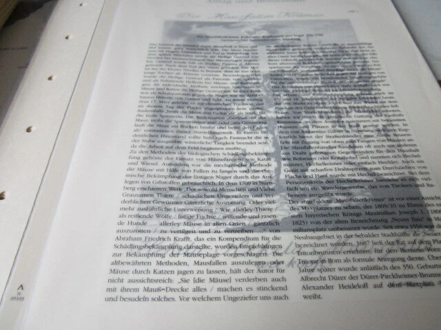 NÜRNBERG DOKU 5103 Schäden durch Mäusefraß Mausefallenkrämer Bild 1790 ...