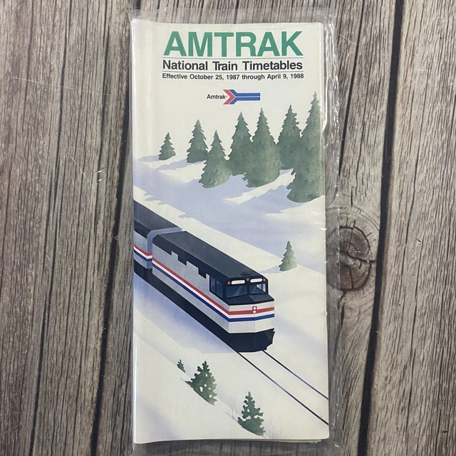 VTG AMTRAK NATIONAL Train Timetables Schedule Brochure October 1987 ...