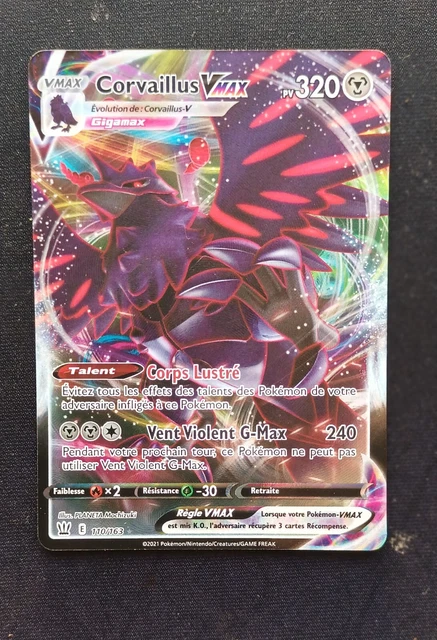 CARTE POKEMON ULTRA-RARE Corvaillus VMAX EB5 Styles de combat Neuve FR ...