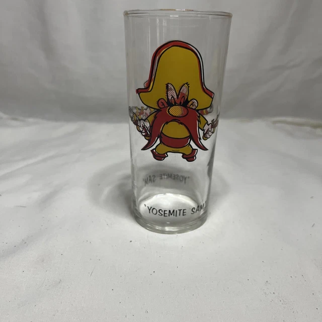 YOSEMITE SAM GLASS Vintage 1973 Pepsi Collector Series Looney Tunes ...