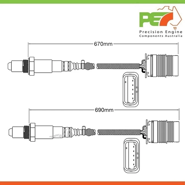 2X OEM PRE-CAT & Post-Cat Oxygen Sensors For BMW 330i E90 3.0L Dir. Inj ...