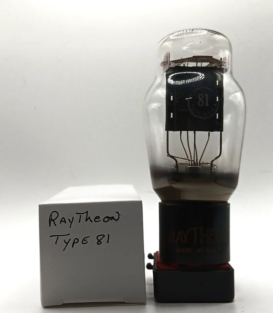 RAYTHEON TYPE 81 Vacuum Tube. A Half Wave Vacuum Rectifier Tube. 481, CX381. £14.17 - PicClick UK