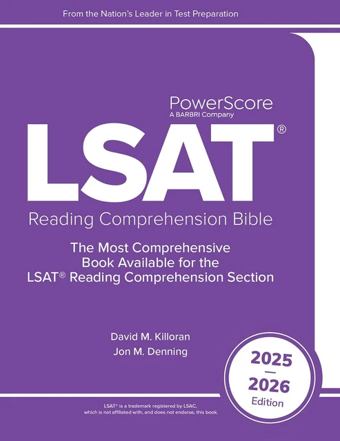 THE POWERSCORE LSAT Reading Comprehension Bible 2025-2026: Self-Study ...