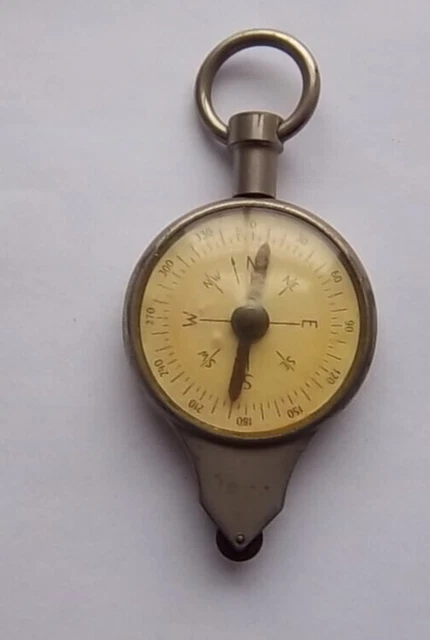 VINTAGE COMPASS AND map measuring tool Opisometer inches to mile and cm ...
