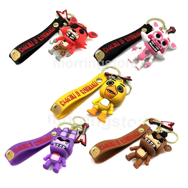 FNAF FIVE NIGHTS At Freddy’s Keyring Foxy Freddy Fazbear Bonnie Chica ...