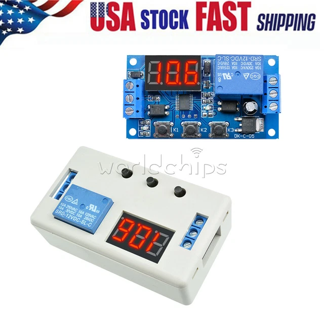 12V DIGITAL LED Display Delay Timer Control Switch Automation Relay ...