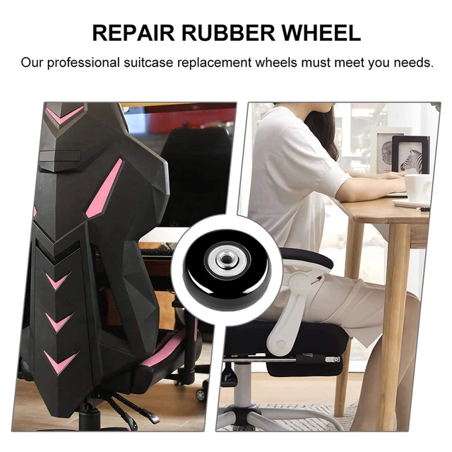 RUBBER LUGGAGE WHEELS Replacement Set for Suitcase Caster Repair Tool ...