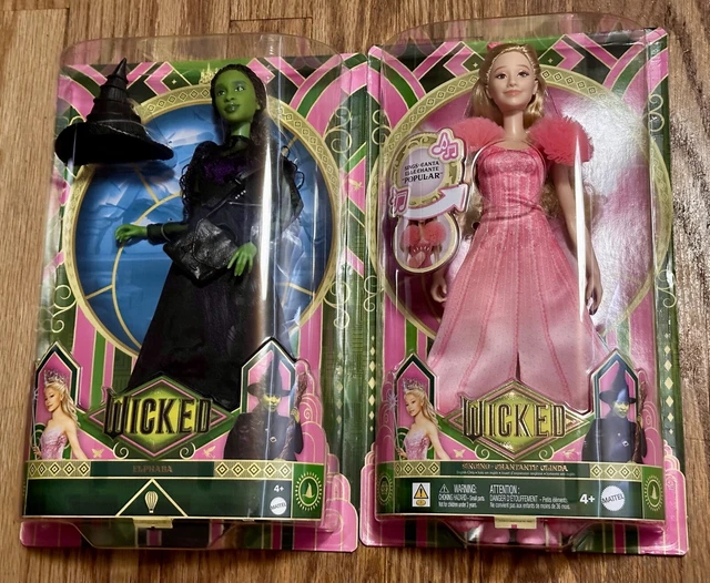 MATTEL WICKED MOVIE Glinda and Elphaba Doll Set Bundle NEW $59.90 ...