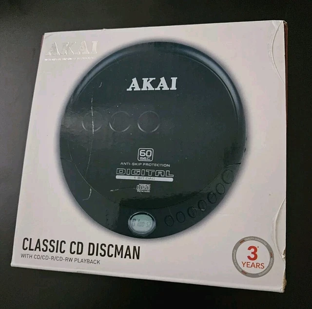 AKAI CLASSIC CD Discman plus 60sec protezione antisalto - programmabile ...