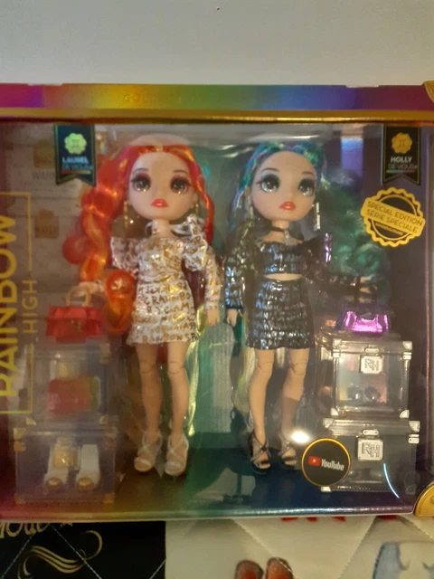 RAINBOW HIGH LAUREL & HOLLY DEVIOUS FASHION DOLL SET by MGAE * BRAND ...