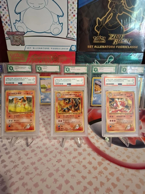 POKEMON SET PSA 8 Gym challange-Blaine's Charizard-Charmeleon ...
