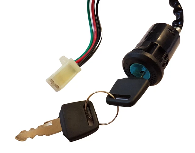 4 PIN PLUG Ignition Barrel & Keys For Quad Bike Dirt Bike 50Cc 90Cc ...