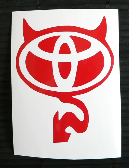 ADESIVO TOYOTA DIAVOLETTO devil decal sticker yaris avensis carina ...