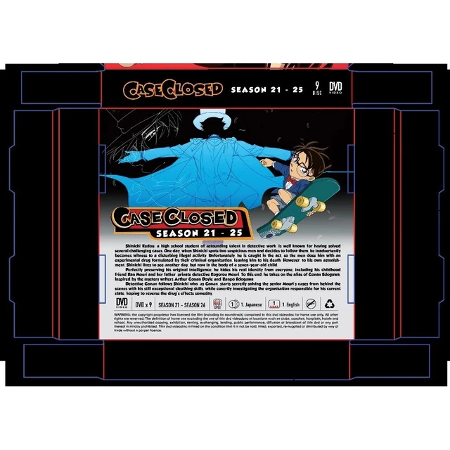 DETECTIVE CONAN CASE Closed Season 26-30 Anime DVD [English Sub ...